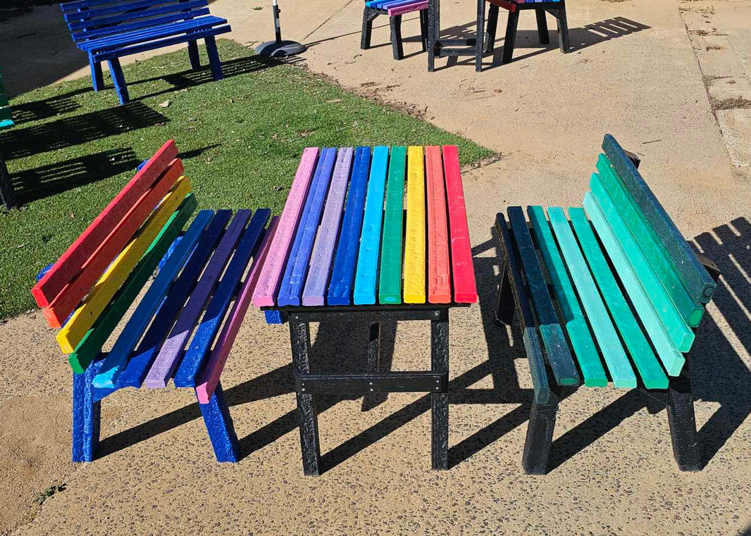 Rainbow Kindness Bench – Lids4Kids ACT