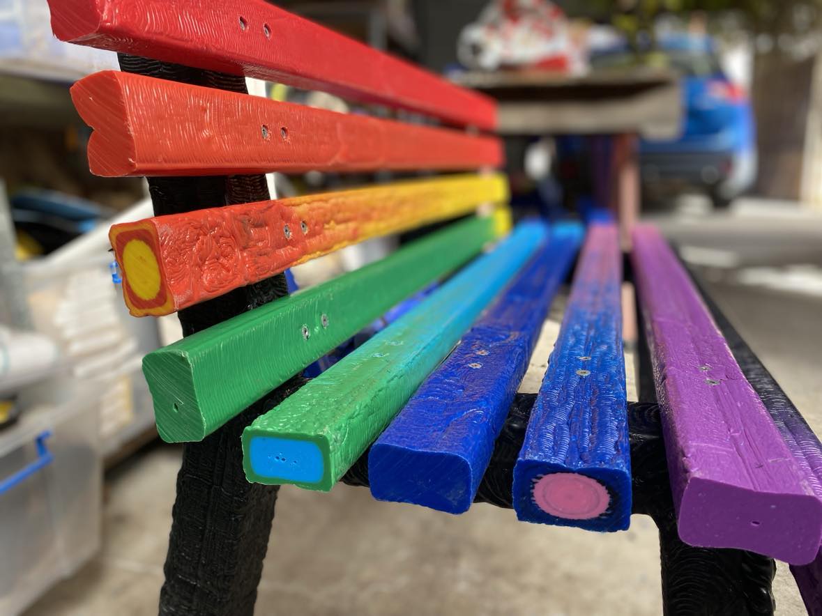 Small Rainbow Kindness Bench – Lids4Kids